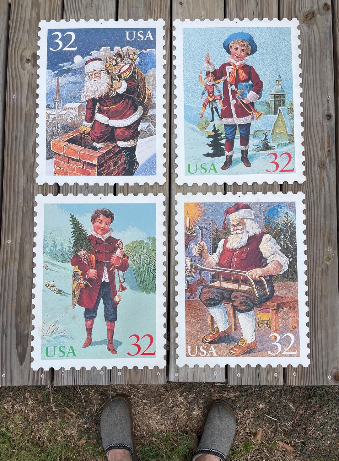 Vintage RARE 1995 Official USPS Hanging Display Memorabilia Christmas ...