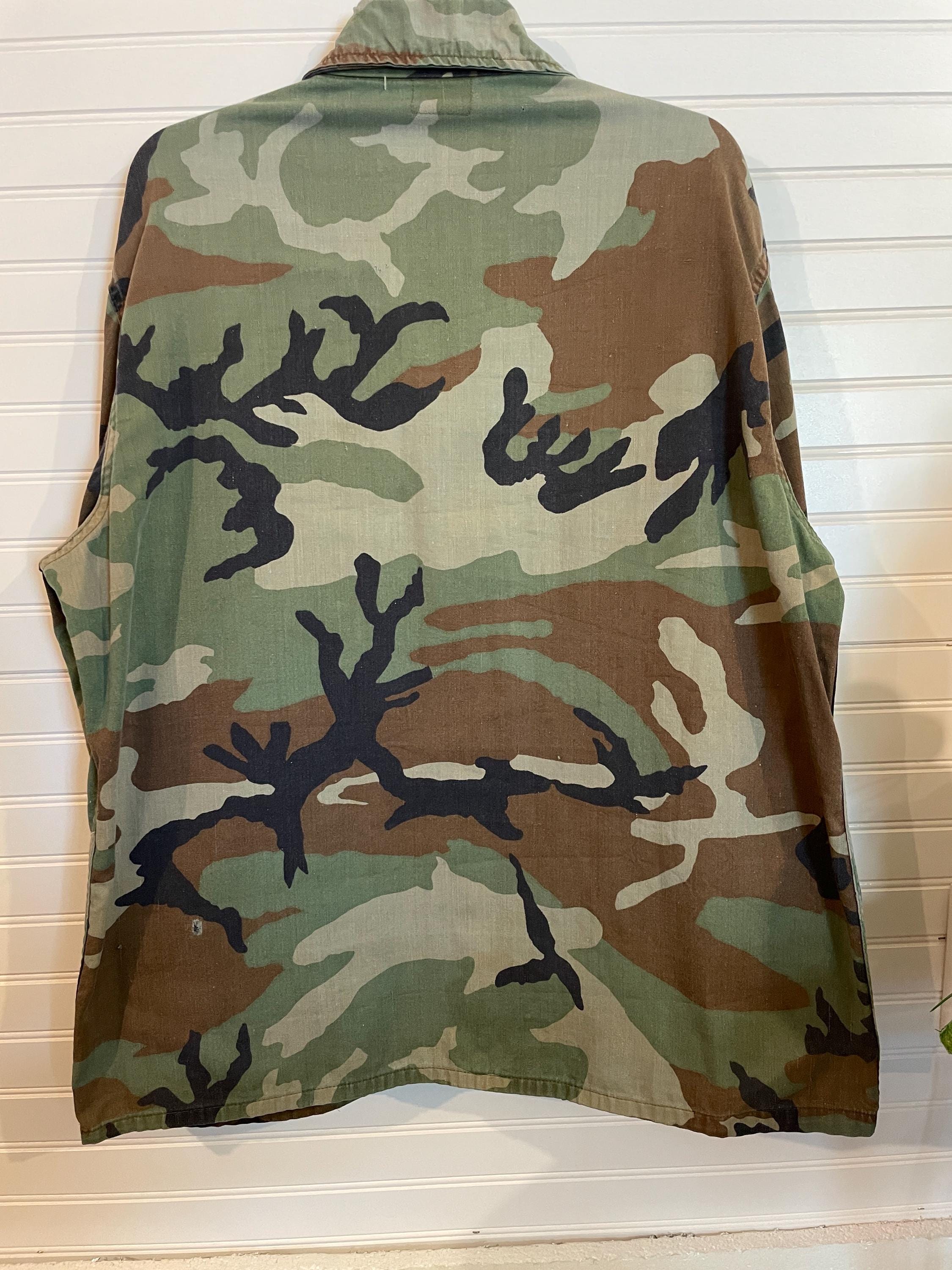 Vintage 1980's US Army Woodland Camo Jacket Shirt - Etsy