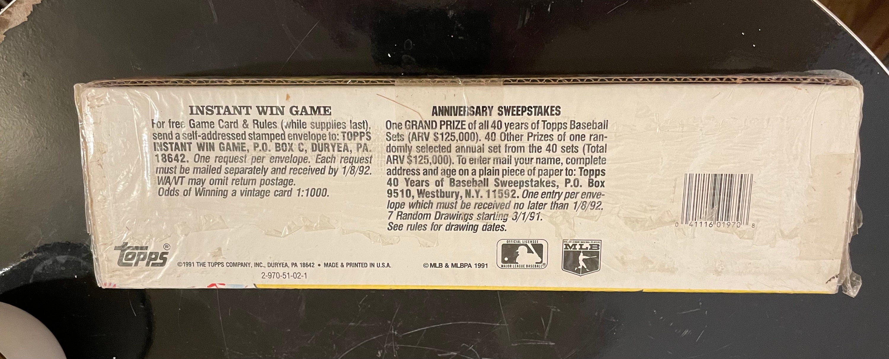 Vintage 1991 Topps 40 Years Complete Set-792 Baseball Trading Cards-new ...
