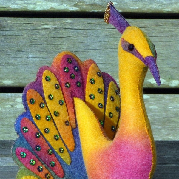 Felt Peacock - Etsy