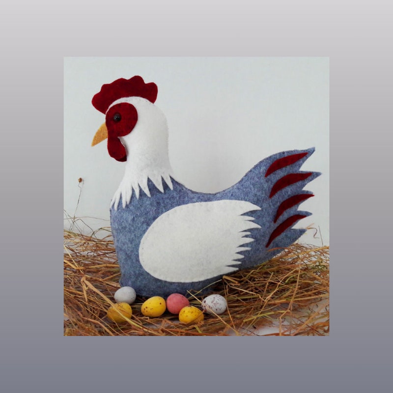 Felt Hen - Etsy