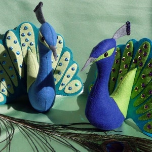 Felt Peacock - a Downloadable Pattern - Etsy