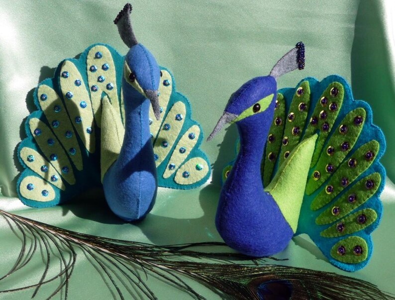 Felt Peacock a Downloadable Pattern | Etsy