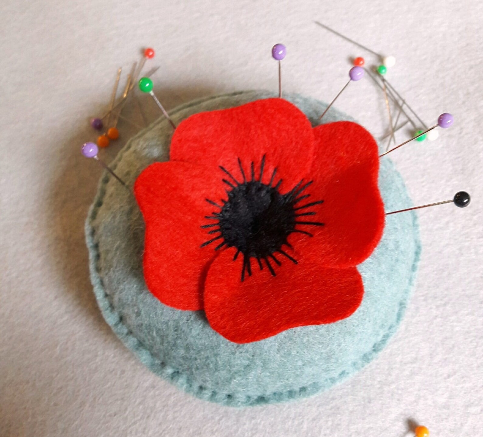 Felt Poppy Pincushion Designed by Cherry Parker - Etsy