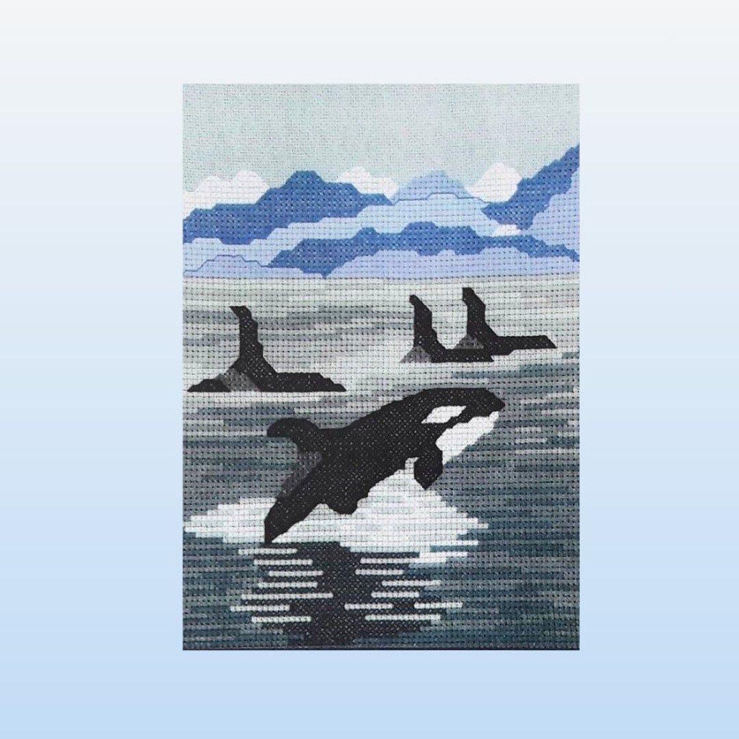 Orca Cross Stitch, New Zealand Cross Stitch Pdf Pattern - Etsy