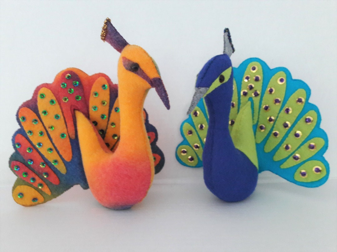 Felt Peacock Sewing Pattern: Easy Stitch Plush Toy (PDF Pattern) - Etsy