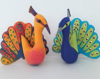 Felt Peacock Sewing Pattern: Easy Stitch Plush Toy (PDF Pattern) - Etsy