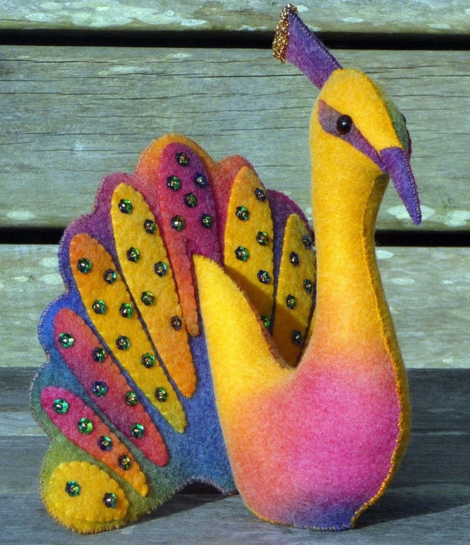 Felt Peacock a Downloadable Pattern - Etsy