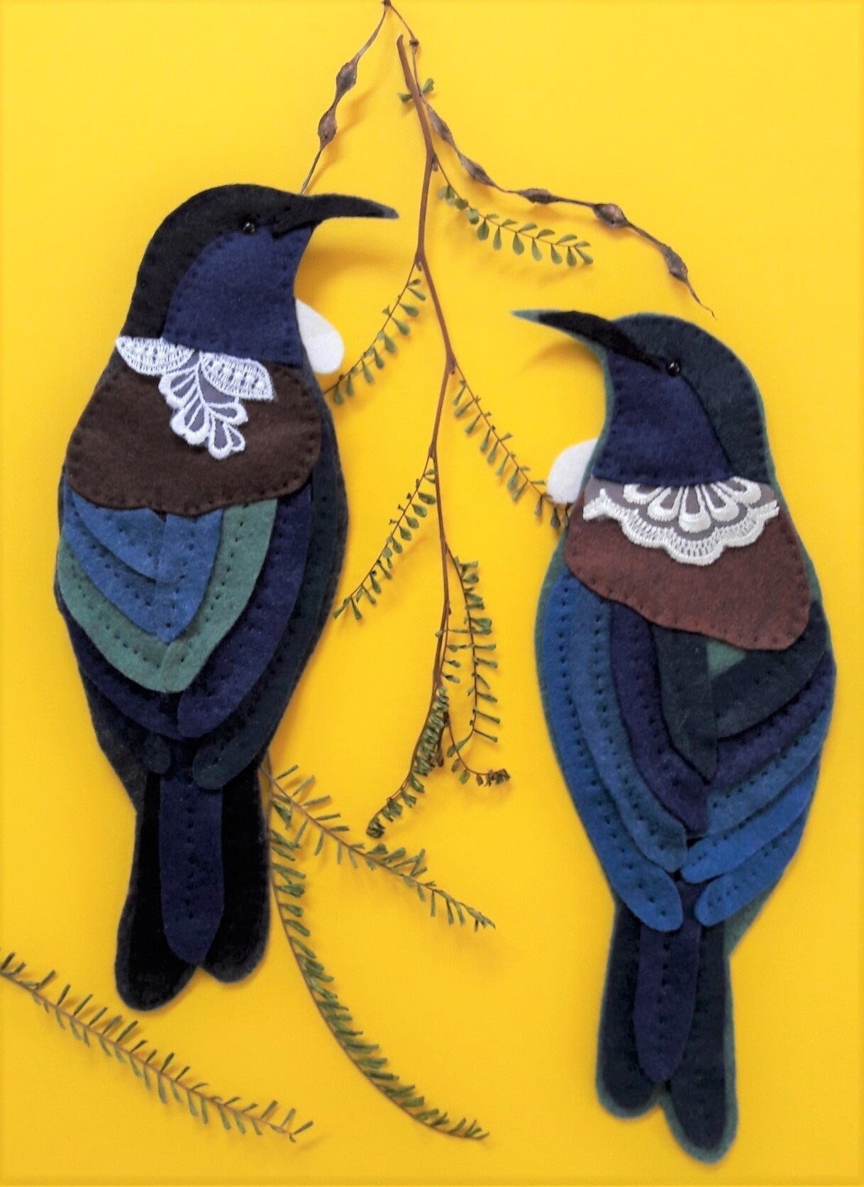 Felt Tui Pattern, New Zealand Tui Felt Pattern, Felt Tui Bird ...