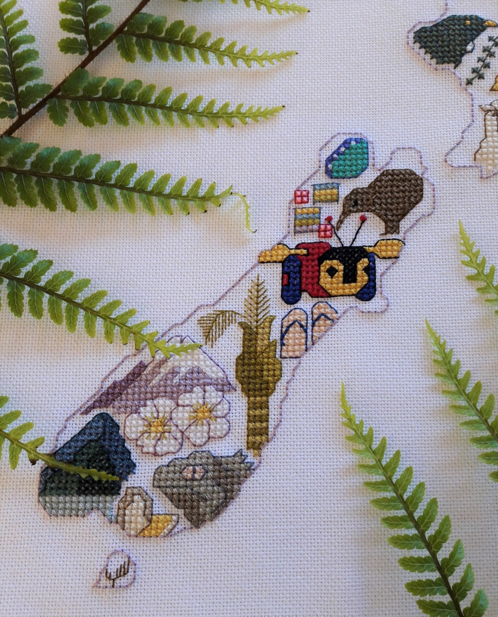 Map of New Zealand With Icons Cross Stitch Pattern - Etsy UK