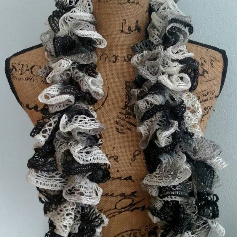Crochet Ruffle Scarf - Etsy