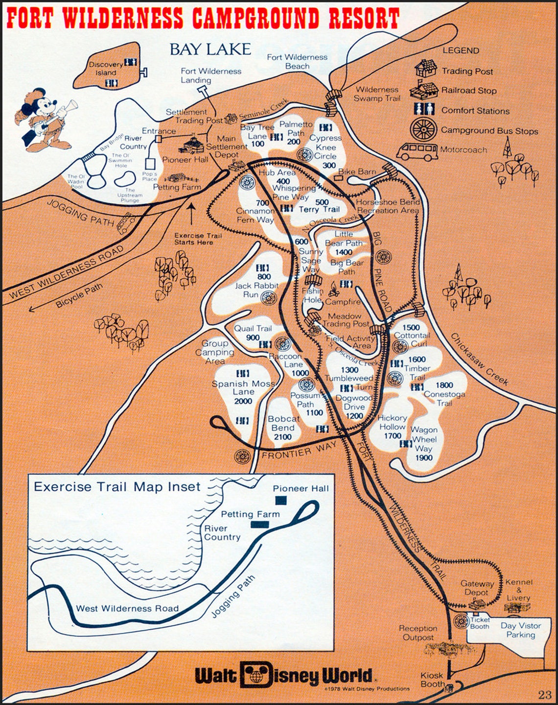 Fort Wilderness Map Print Poster Disney World Campground Sign | Etsy