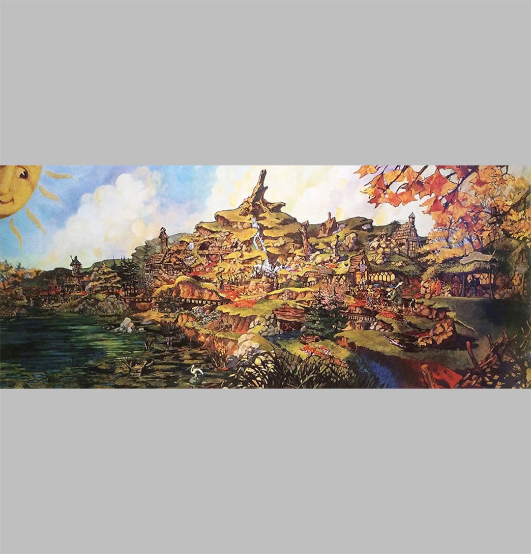 Splash Mountain Concept Art Poster Print Brer Rabbit Fox Bear Disney ...