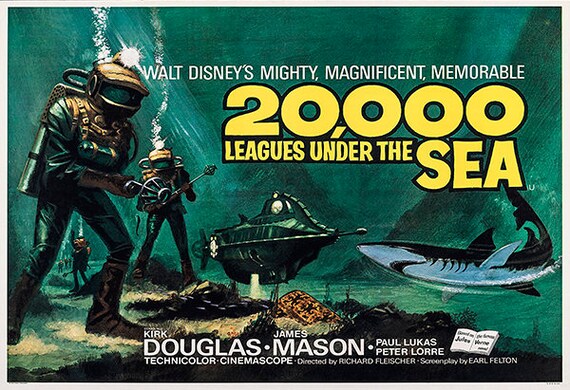 20000 Leagues Under The Sea 1954 Poster