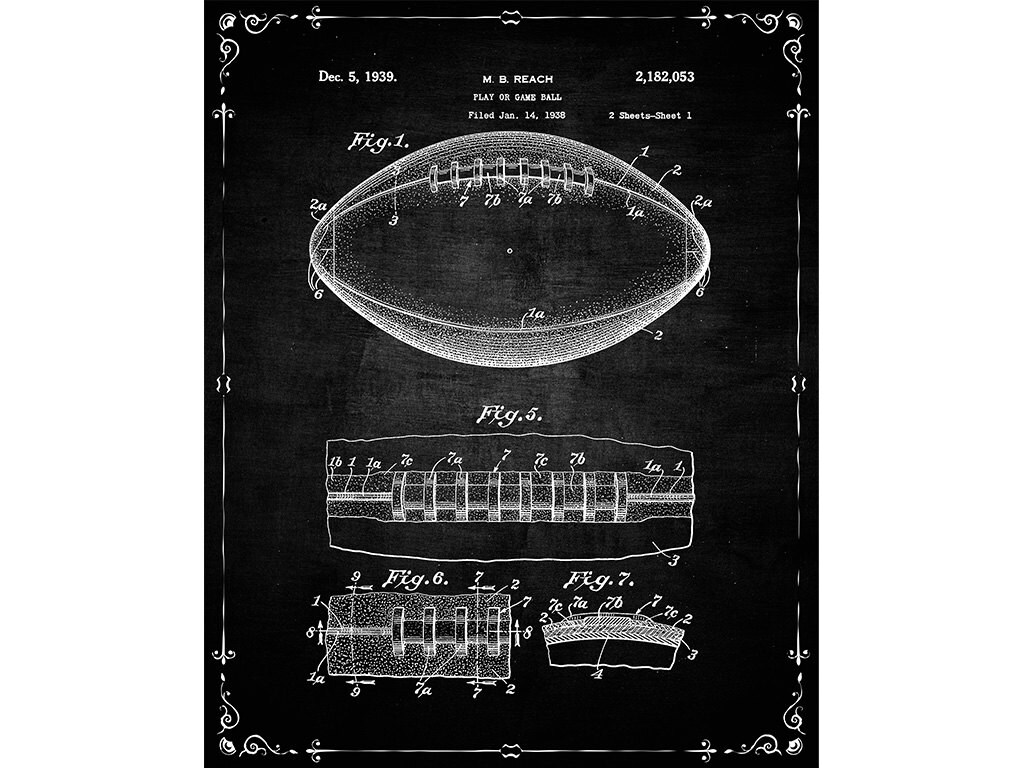 Football Wall Art Set of 3 Football Decor Football - Etsy