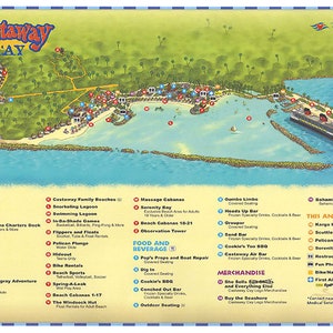 Castaway Cay Map Print Poster DCL Disney Cruise Line Dream - Etsy