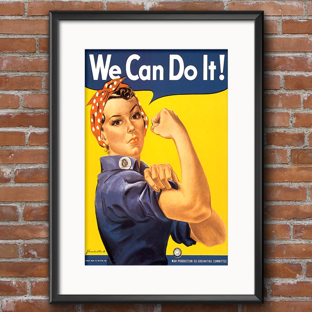 WORLD War II Propaganda Poster We Can Do It Rosie the Riveter Strong ...
