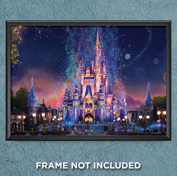 Disney World 50th Anniversary Magic Kingdom Iridescent Castle Etsy