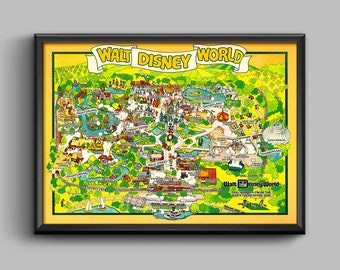 Tangled Map Print Poster Rapunzel Flynn Ryder Maximus Mother - Etsy