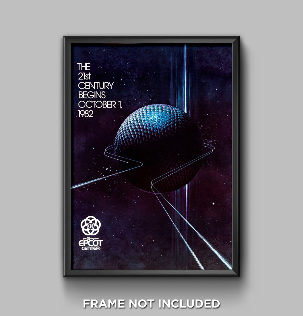 Disney World Epcot Center Print Poster 1982 Magic Kingdom Wall - Etsy