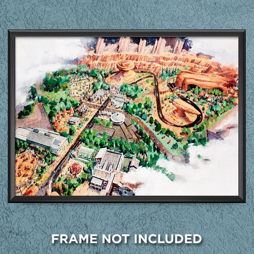 Cars Land Radiator Springs Racers Concept Art Poster Print - Etsy