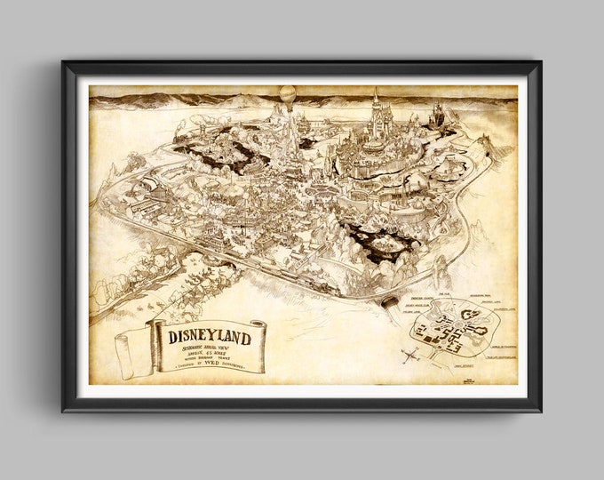 Tangled Map Print Poster Rapunzel Flynn Ryder Maximus Mother - Etsy