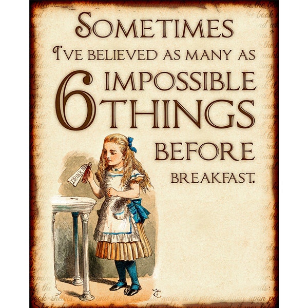 6 Impossible Things Etsy