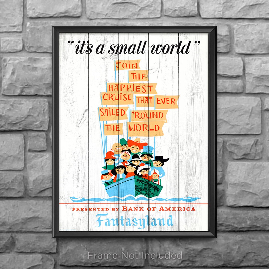 Disney It's A Small World Poster Print Disneyland - Etsy
