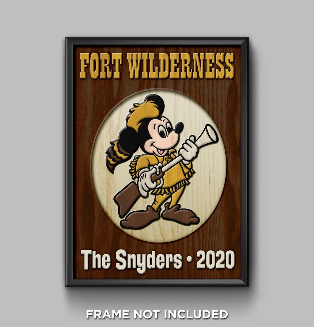 Personalized Fort Wilderness Musket Mickey Welcome Sign Print Poster ...