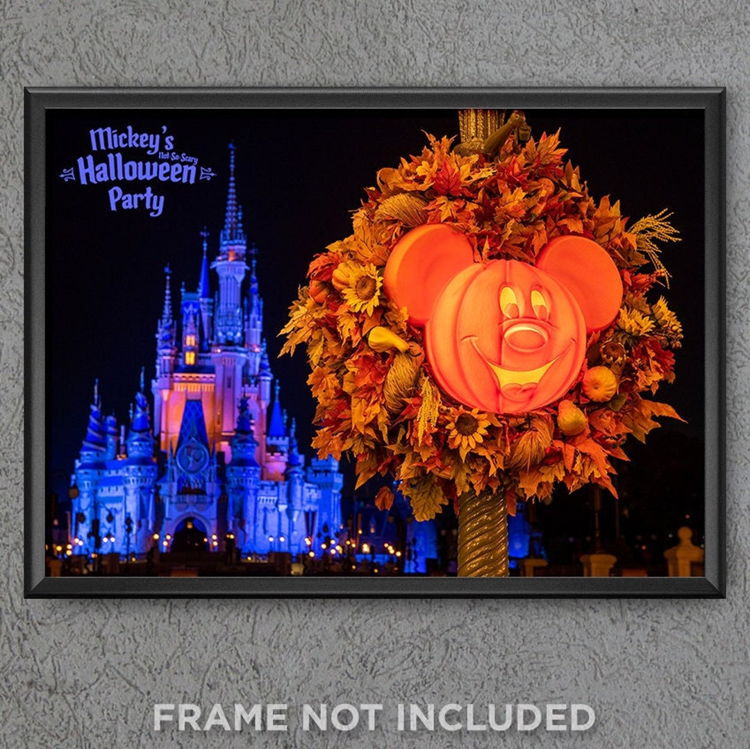 Mickey's Not so Scary Halloween Party Poster Print Pumpkin - Etsy