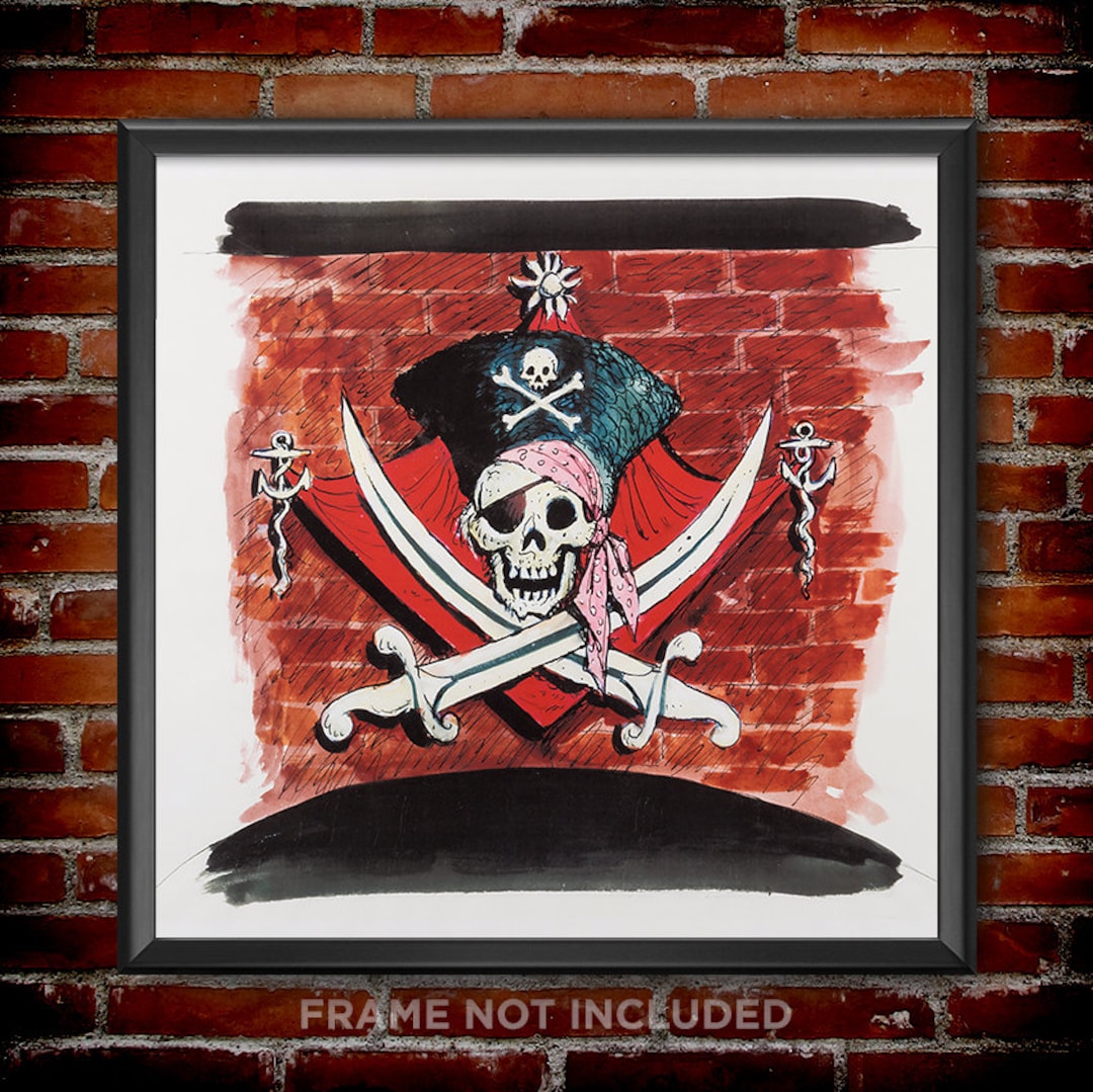 Pirates of the Caribbean Talking Skull Concept Art Print Poster Disney ...