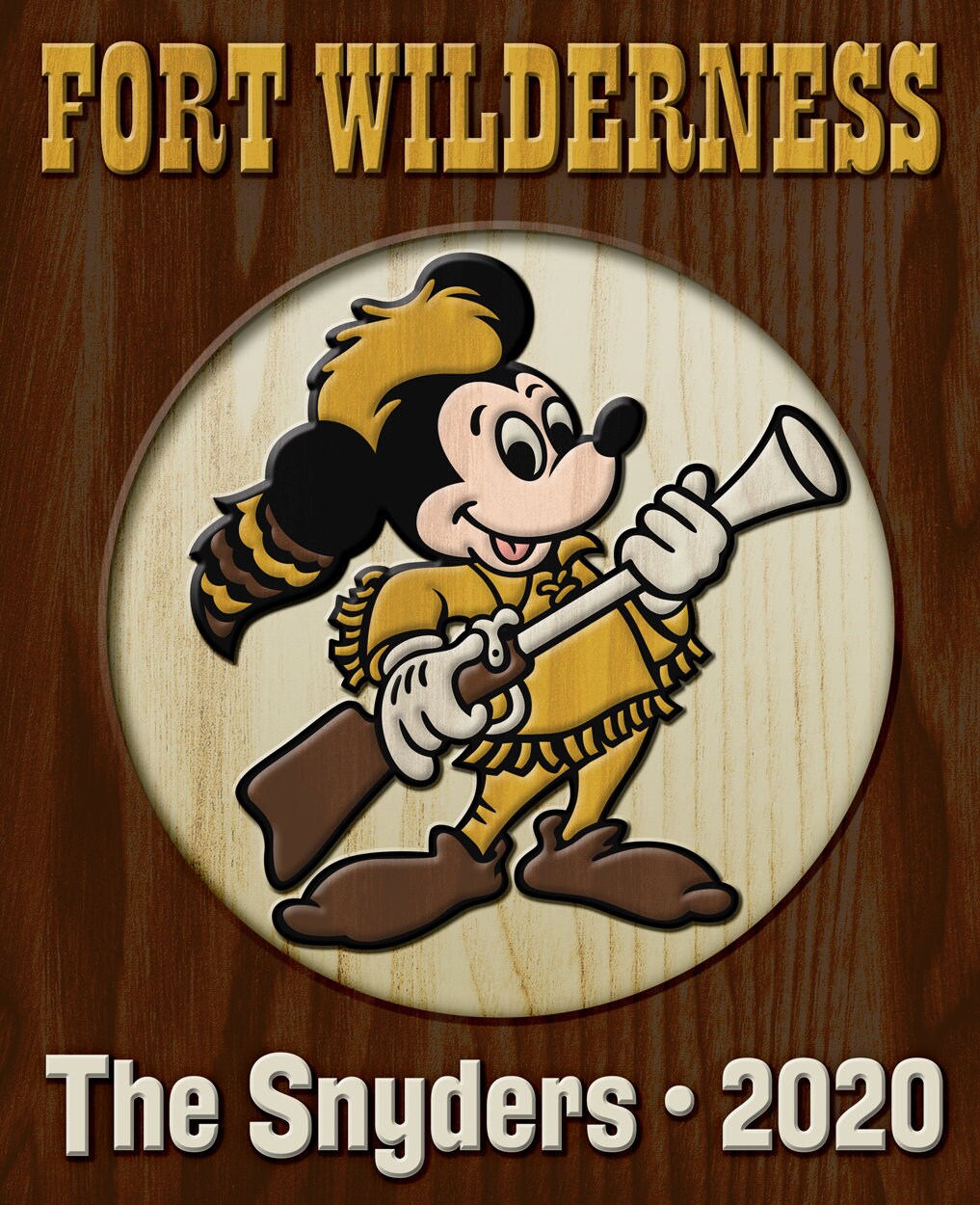Personalized Fort Wilderness Musket Mickey Welcome Sign Print - Etsy