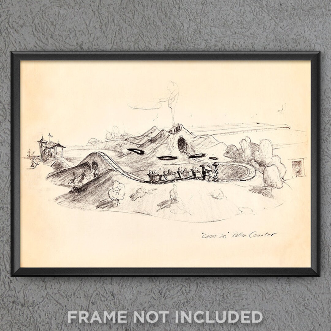 Casey Jr. Concept Drawing Sketch Print Poster Disneyland Reproduction ...