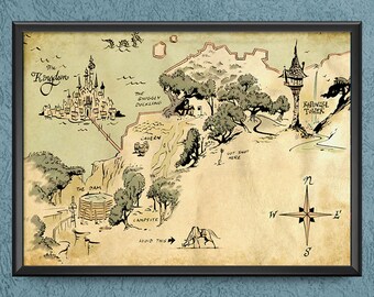 Rapunzel Map - Etsy