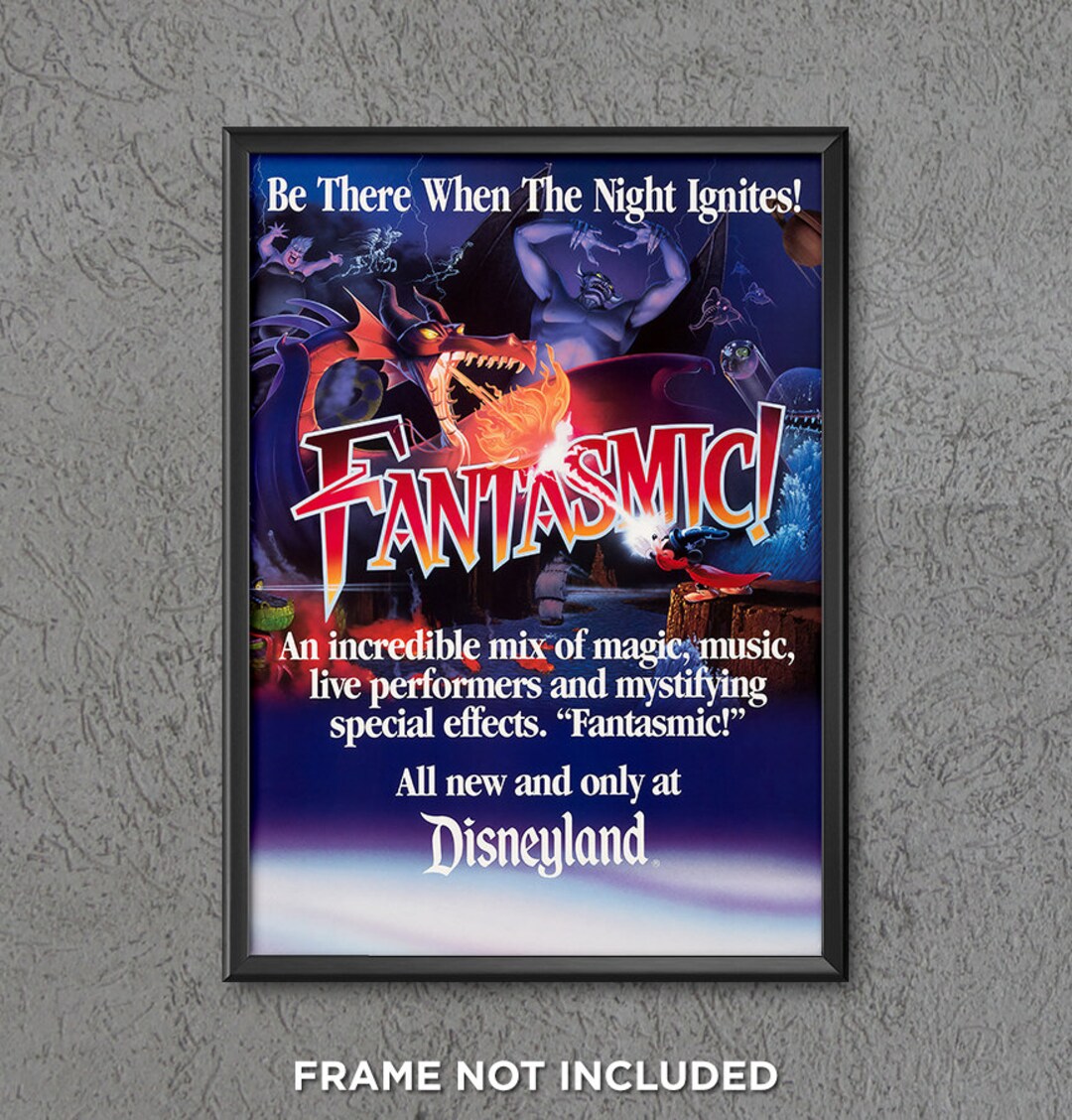 Fantasmic Poster Disneyland Advertisement Ad Poster Print Sorceror ...