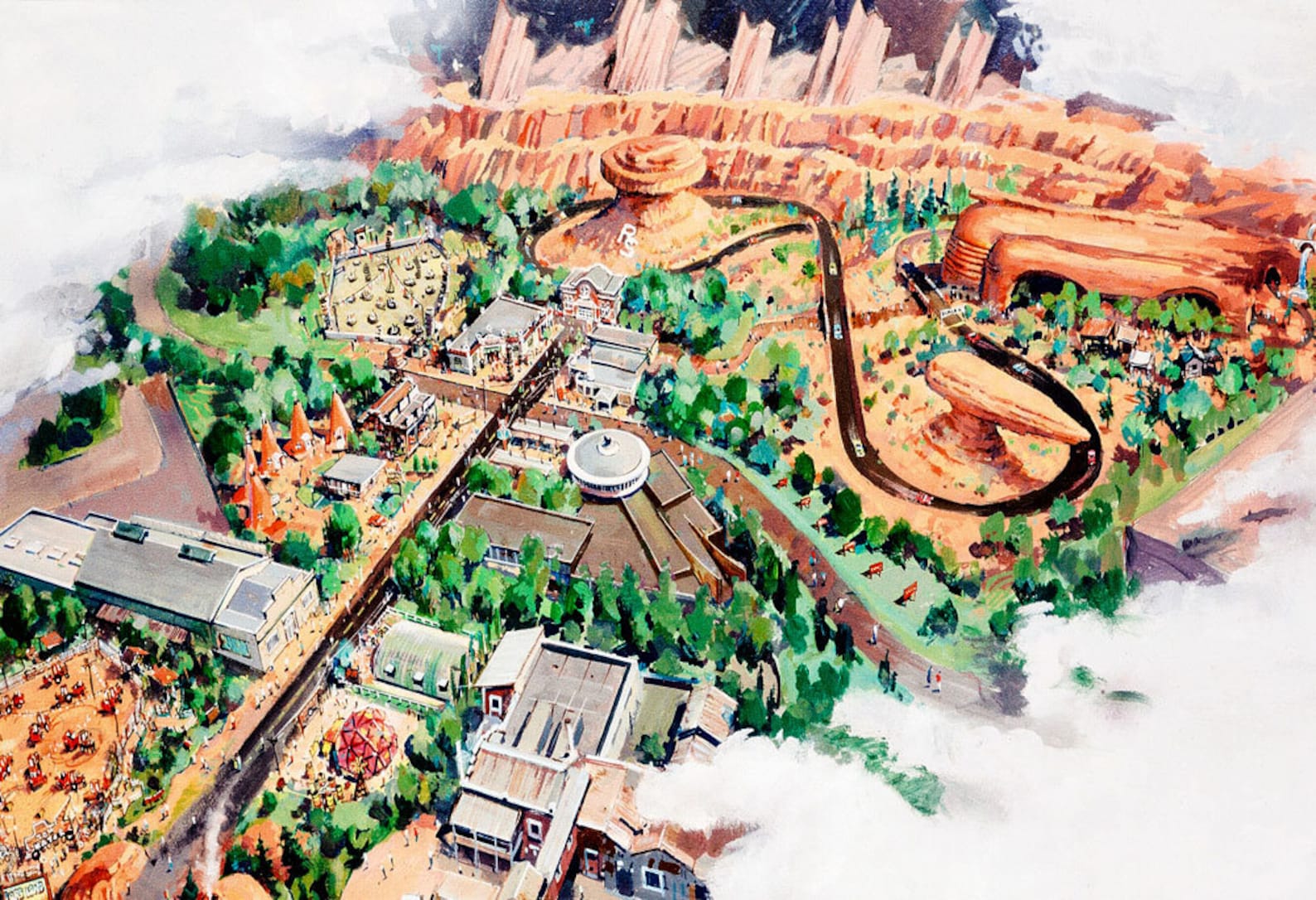 Cars Land Radiator Springs Racers Concept Art Poster Print - Etsy