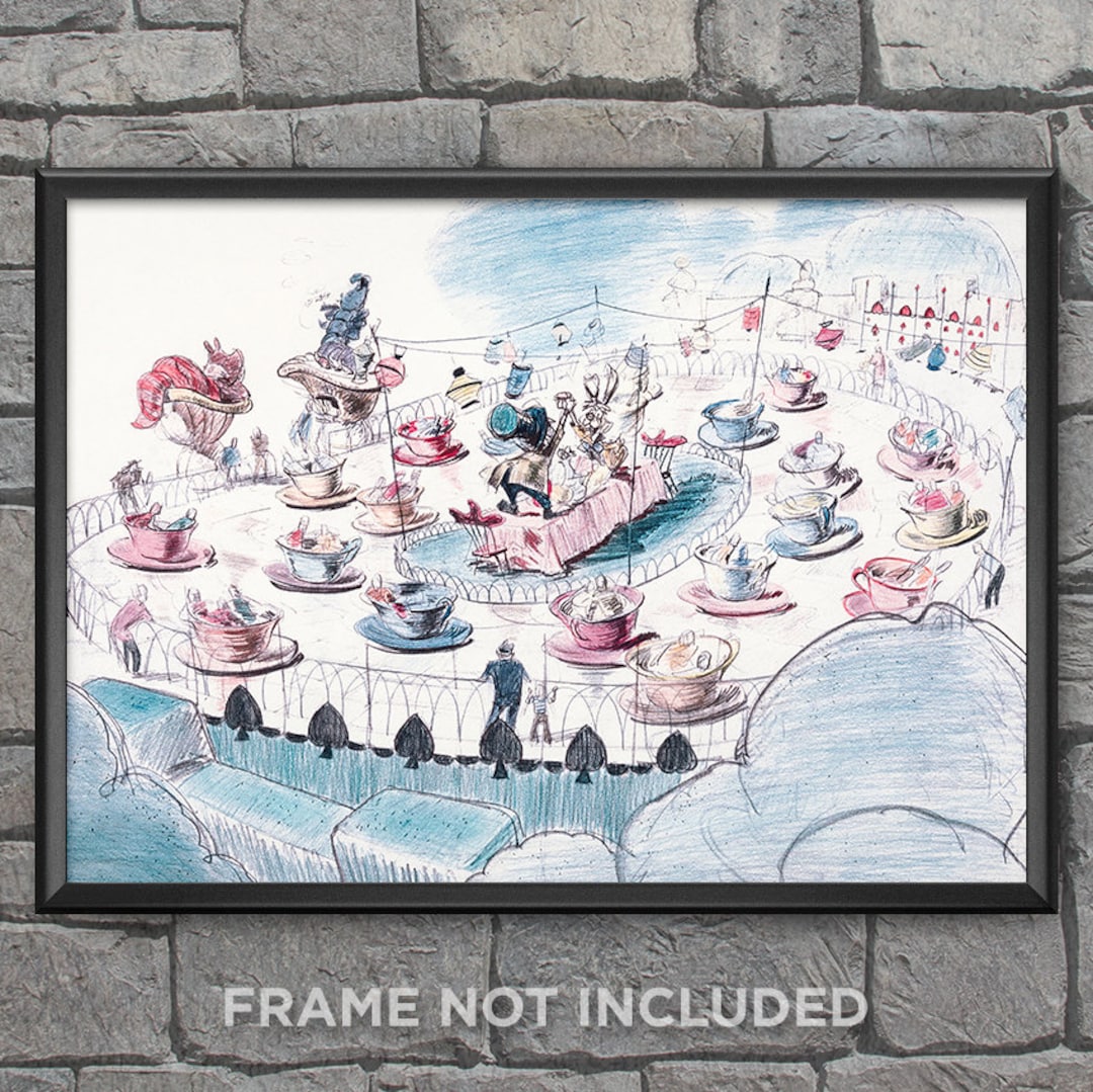Mad Tea Party Concept Art Attraction Poster Print Cups - Etsy