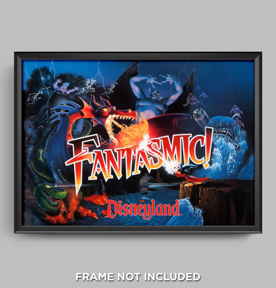 Fantasmic Poster Disneyland Attraction Poster Print Sorceror Mickey ...