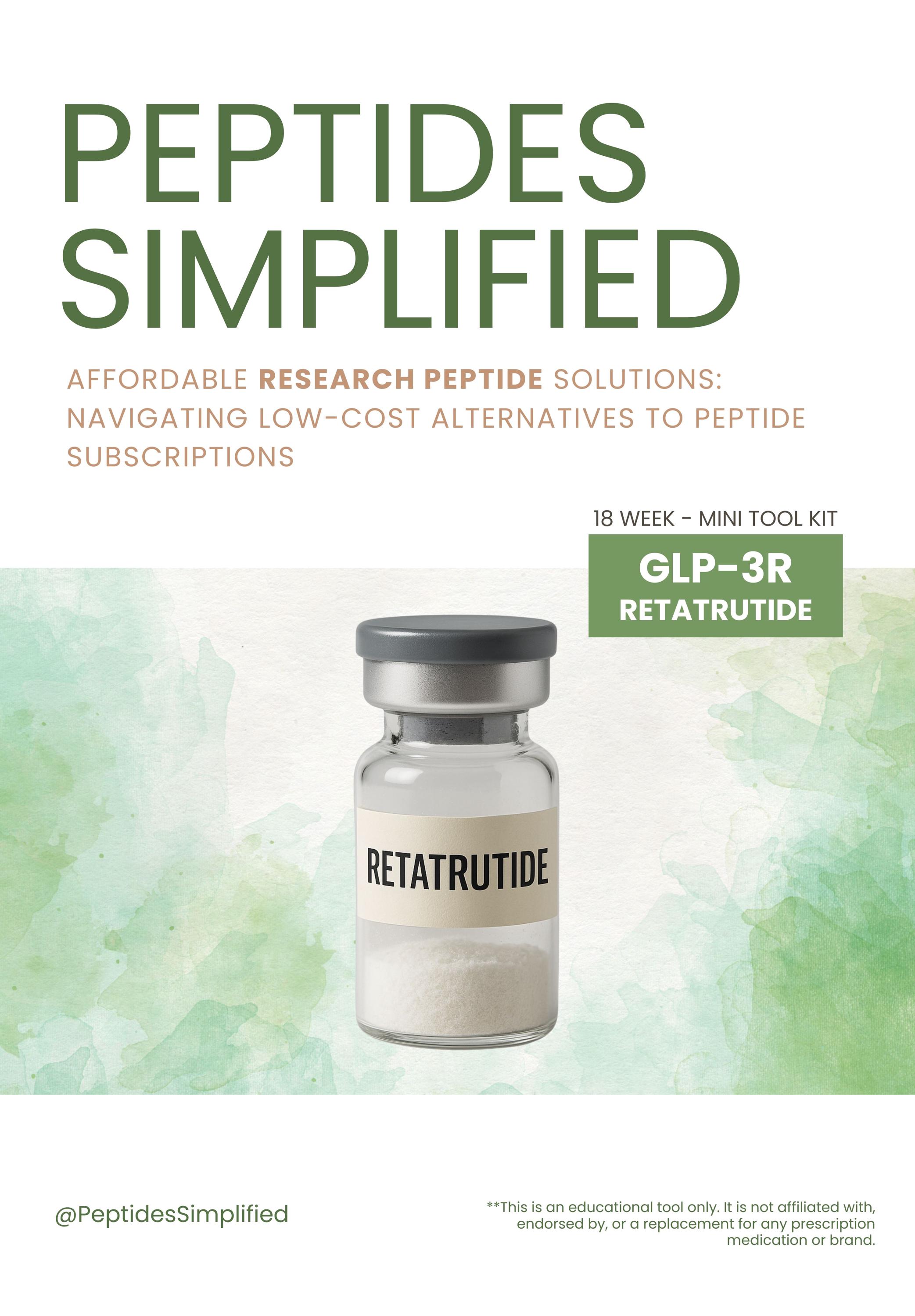 Retatrutide Mini Tool Kit | GLP-R3 Peptide Tracker + Supplies List ...