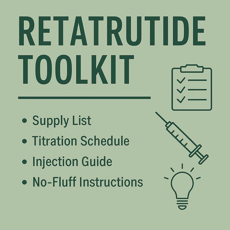 Retatrutide Mini Tool Kit | GLP-R3 Peptide Tracker + Supplies List ...