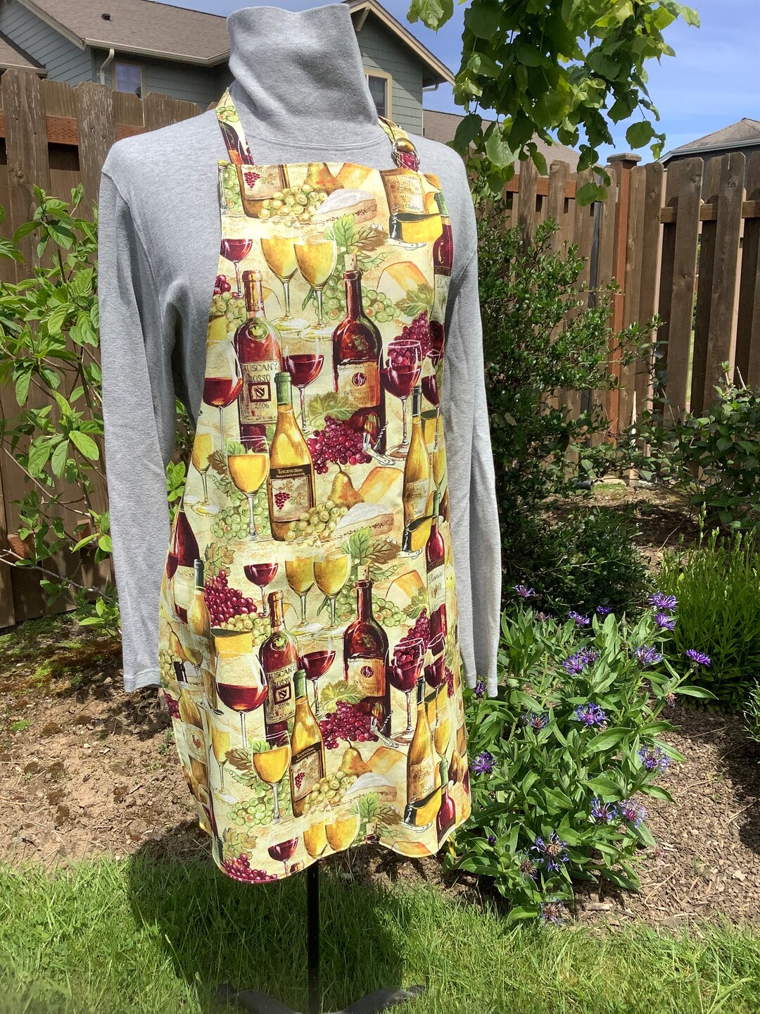 Apron, Wine, Kitchen Apron, Pocket Apron, Housewarming Gift, Birthday ...