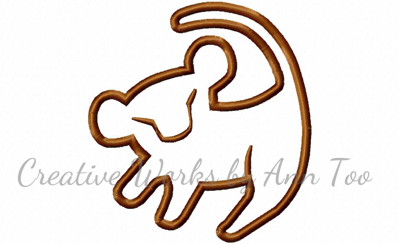 Símbolo del Rey León diseño de apliques | Etsy