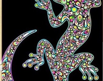 Lizard painting | Etsy