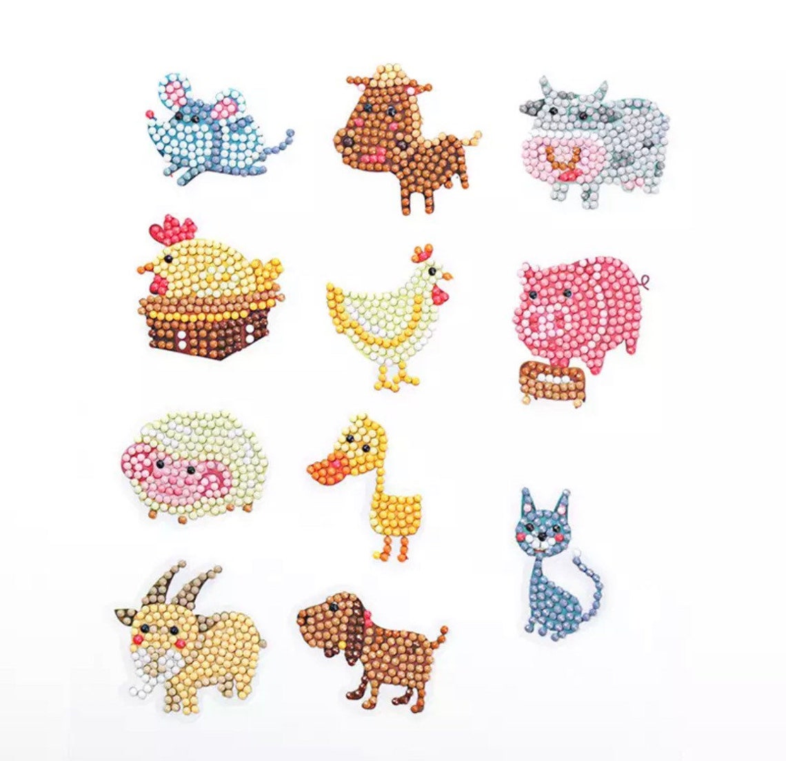 US Seller. Farm Animals Sticker Kit Set of 11 Stickers. - Etsy