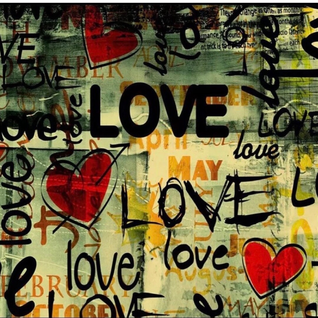 US Seller. 40x50cm Love Graffiti Diamond Painting Kit. Round Drills ...