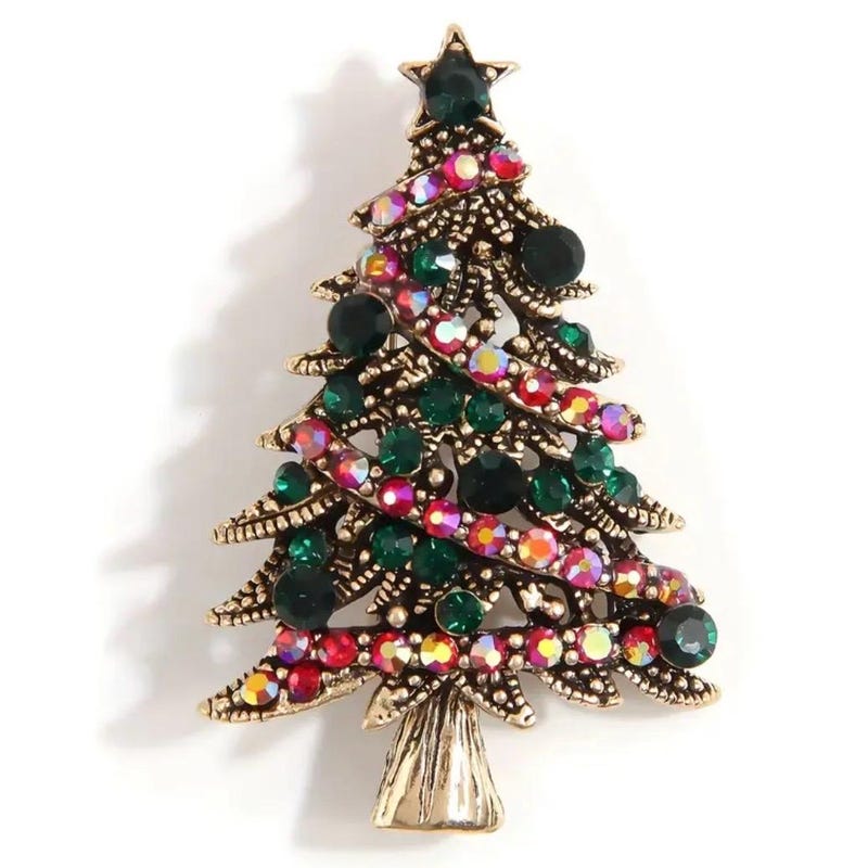 Christmas Tree Brooch - Etsy