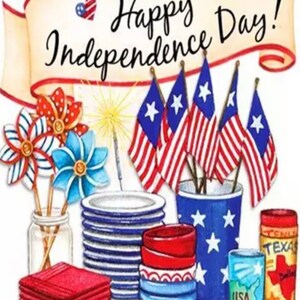 US Seller. 40x30cm Patriotic USA Picnic, US Flag, 4th of July Diamond ...