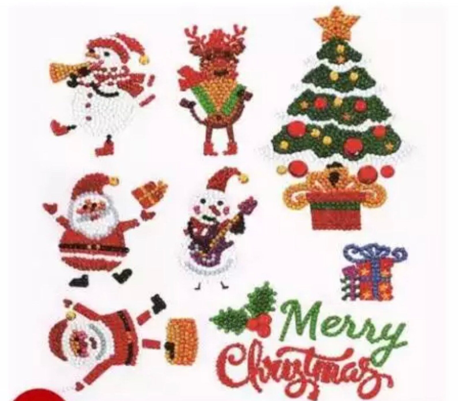 US Seller. Set of DIY Christmas Stickers. Merry Christmas - Etsy