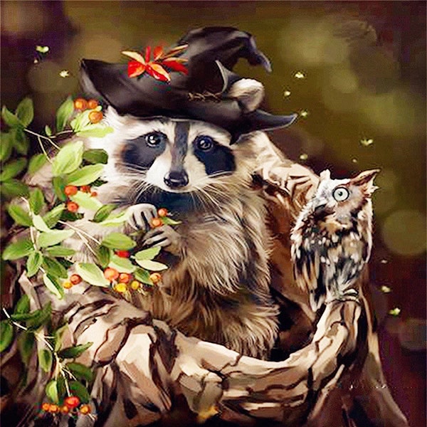 Raccoon Owl - Etsy