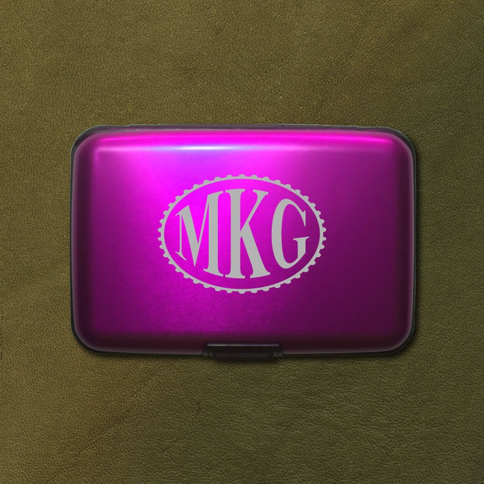 Custom Personalized Laser Engraved Monogram Anodized Aluminum RFID ...